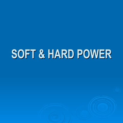 Soft Power and Hard Power difference in solving problems | PPT