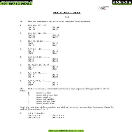 Nift ug creative ability test | PDF