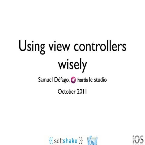 Using view controllers wisely | PDF