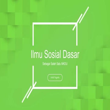 Ilmu Sosial Dasar | PPTX
