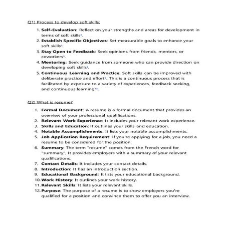 soft skills question paper set for bba ca | PDF