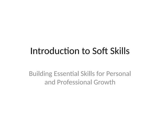 soft skills | PPT