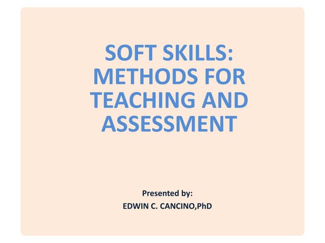 26 Soft Skills Training For Job Readiness | PPT