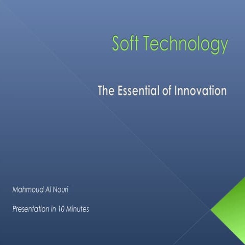 Soft Technology | PPT | Business | Business and Finance