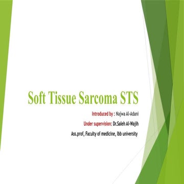 Soft Tissue Sarcoma .pptx for medical doctors | PPTX