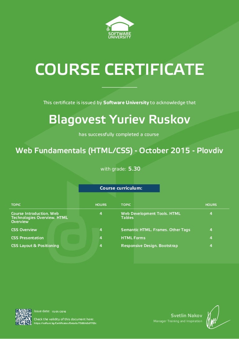 Soft Uni Certificate Html Css 6088