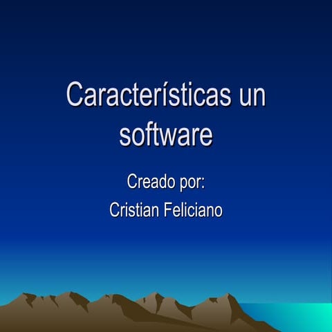 Caracteristicas Del Software | PPT