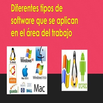 Tipos de software en diferentes áreas y usos | PPTX
