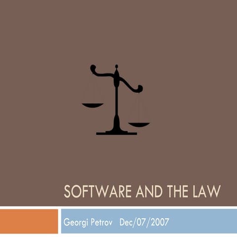 Software and the law | PPT