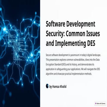 Software-Development-Security-Common-Issues-and-Implementing-DES.pptx