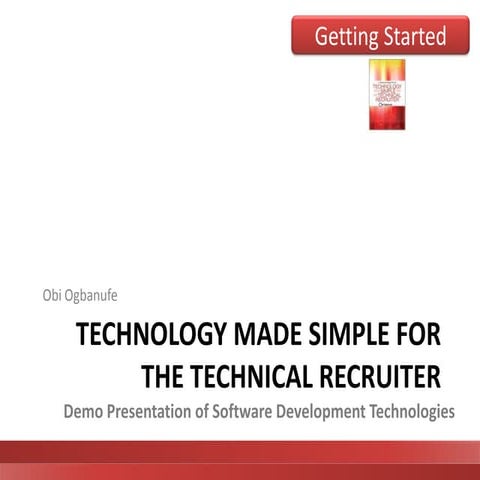 Software Development Training For Technical Recruiters | PPTX