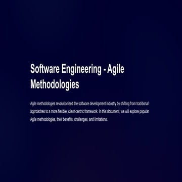 Software Engineering Agile Methodologies Pptx