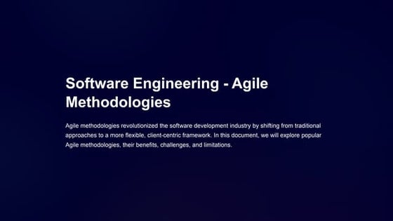 Agile Methodologies Presentation By Oliver Torres Ppt
