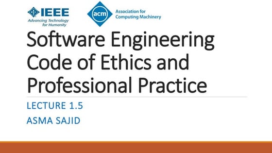 ACS Professional Code for Software Engineers | PPT