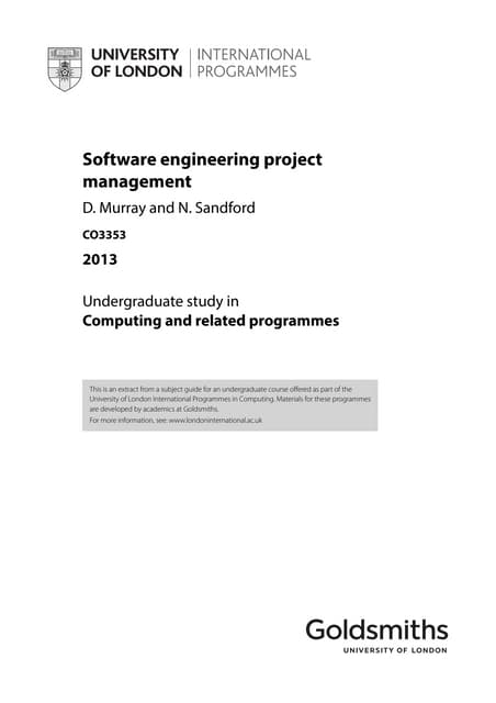 Software Engineering Project Managementpdf