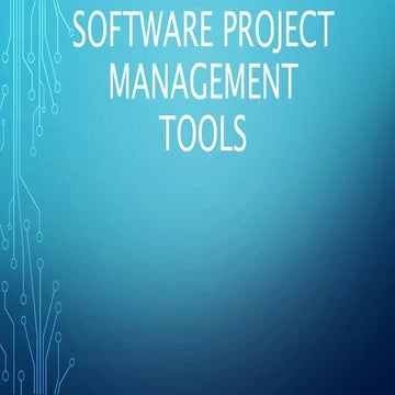 Software Project Management Tools Ppt