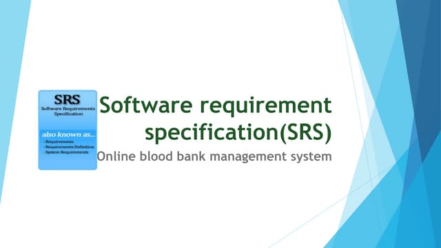 SRS(software requirement specification) | PPTX