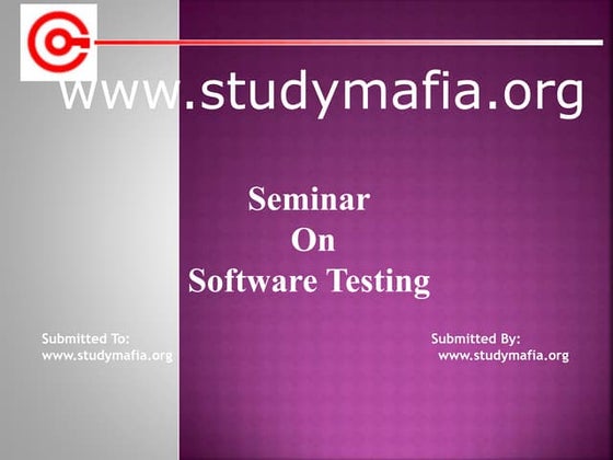 Software Testing Ppt Ppt