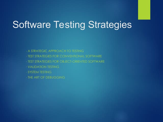 Software Testing Strategies888888888ppt