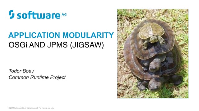 Software Ag Application Modularity Osgi And Jpms Jigsaw Ppt