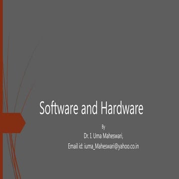 General computer - Software and hardware | PPT