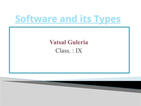 Software And Its Types Ppt 7262