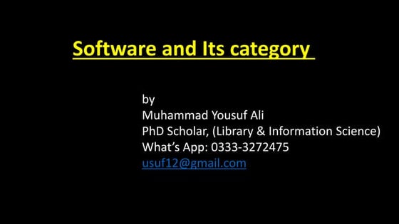 System software and Application software | PPT