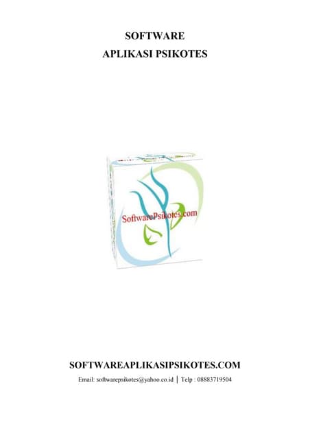 Alat tes epps lengkap dengan skoring epps | PDF