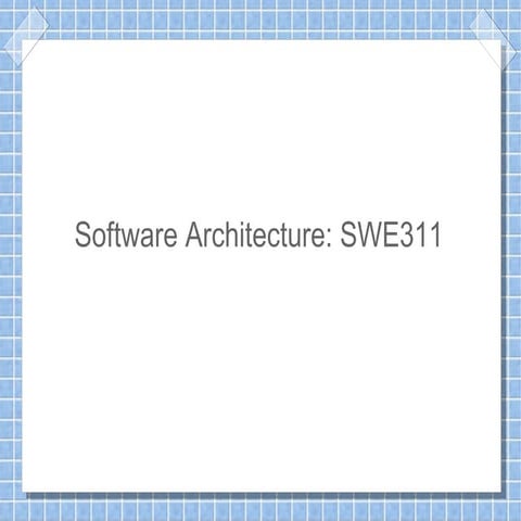 Software archiecture lecture01 | PDF