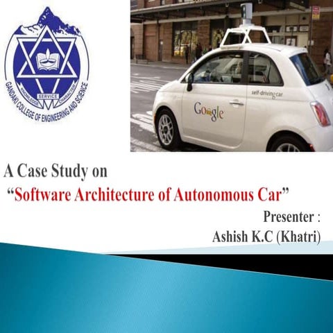 Software Architecture of Autonomous Car | PPTX