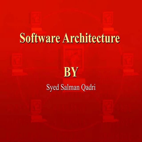 Software architecture First Lecture | PPT
