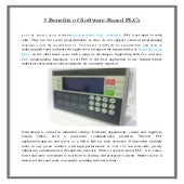 Software based plc, benefits