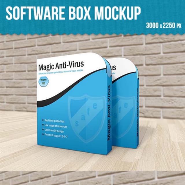 Software box mockup | PDF