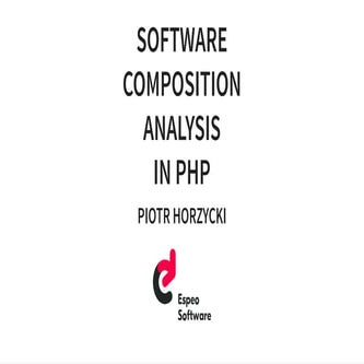 Software Composition Analysis in PHP | PDF