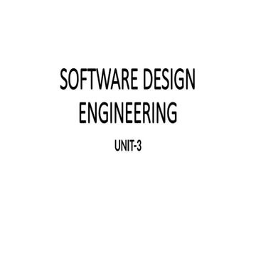 Software Design Engineering Unit 3 Pptpptx