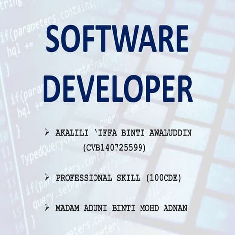 Software developer | PPT