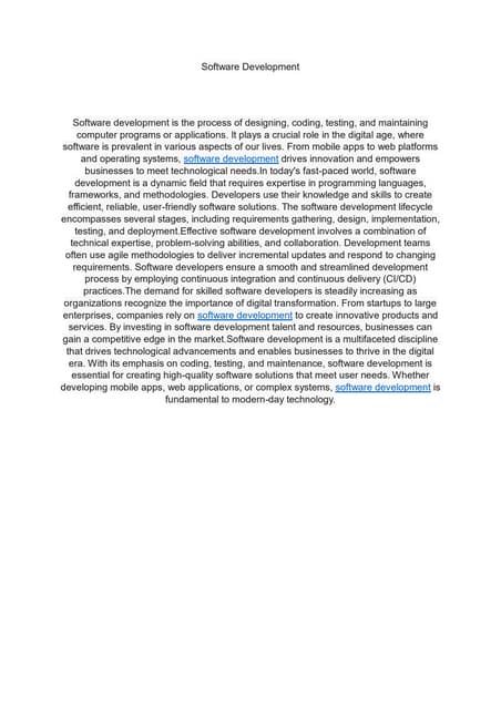 Software Development Course Mahad | PPTX