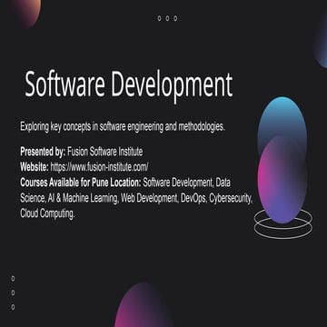 Software Development Courses In Pune Pptx