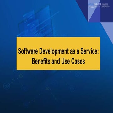 Software development as a service benefits and use cases | PPT | Free ...