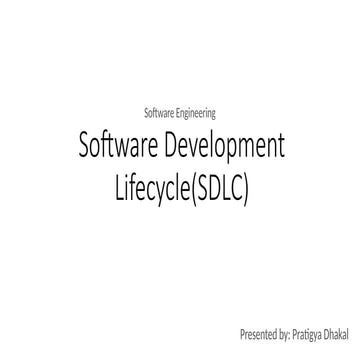 SDLC (Software development life Cycle) | PPTX