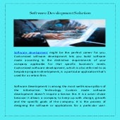 Software Development Solution