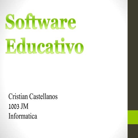 Software educativo | PPTX | Programming Languages | Computing