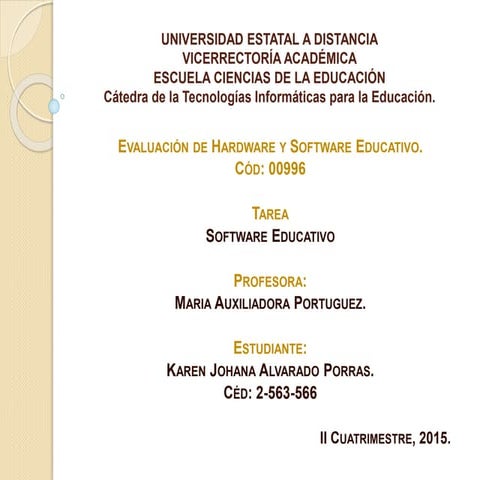 Software educativo ppt1 | PPTX | Computing | Technology & Computing