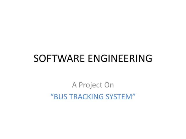 Bus tracking application in Android | PPTX