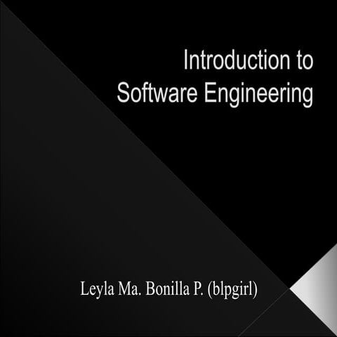 Software engineering 090529203300-phpapp02 | PPTX