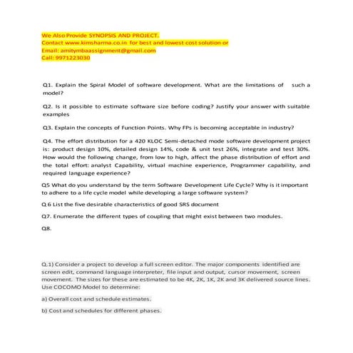 Software Engineering | DOCX | Computer Software and Applications ...