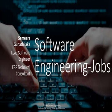 IT1204 - Software Engineering - L10 | PPT
