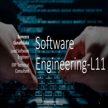 IT1204 - Software Engineering - L11 | PPT