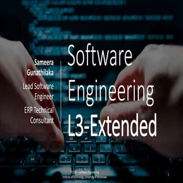IT1204 - Software Engineering L3- Extended | PPT