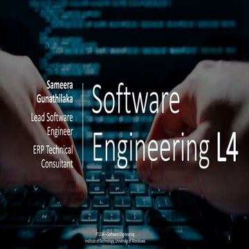 IT1204 - Software Engineering - L4 | PPT